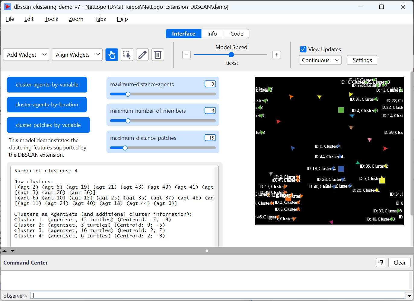 DBSCAN Extension (Version 0.5) for NetLogo 7 released – Christopher K ...